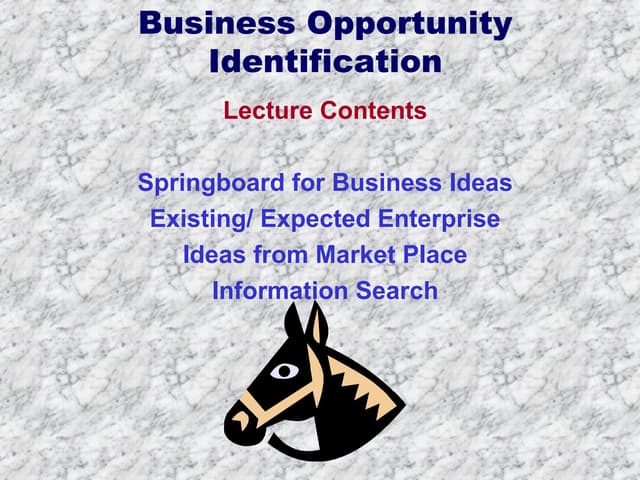 Opportunity Assessment: 7 Types of Opportunity | PPTX