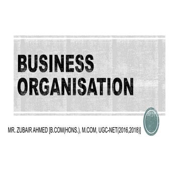 Business organisation | PPT