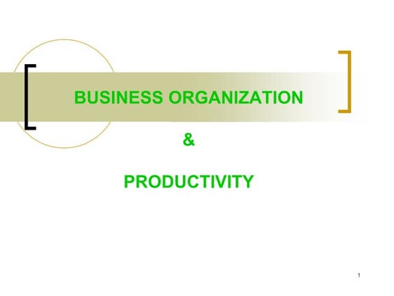 Productivity and competition | PPT