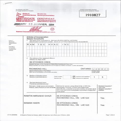 Business owner ram tec hvac inc | PDF