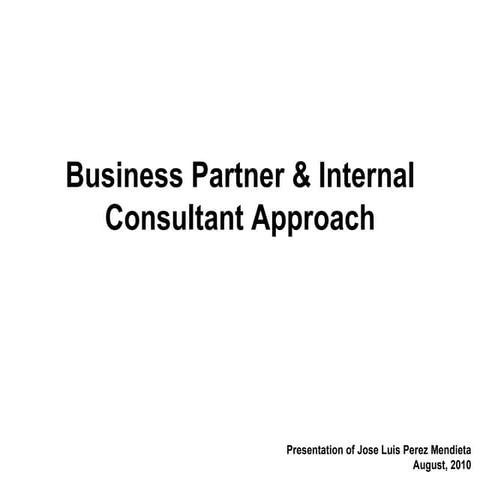Business Partner & Internal Consultant | PPT