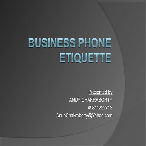 Business Phone Etiquette | PPT