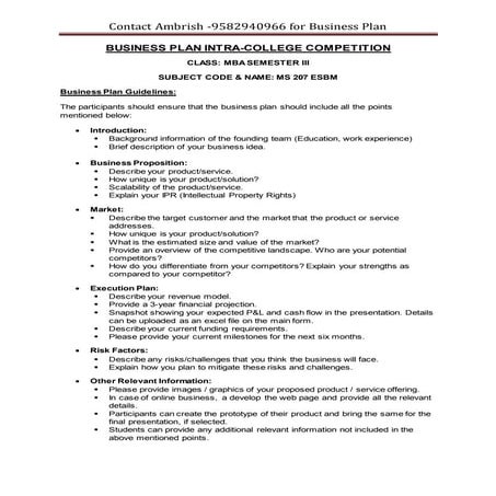 Business plan | DOCX