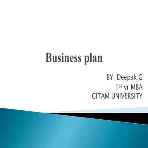 Business plan | PPTX