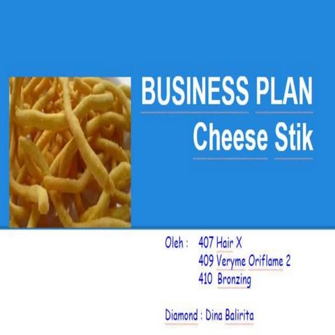 Business plan cheese stik | PPTX