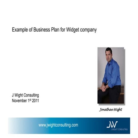 Business plan example for widget company v 1.1 november 1st 2011 j ...
