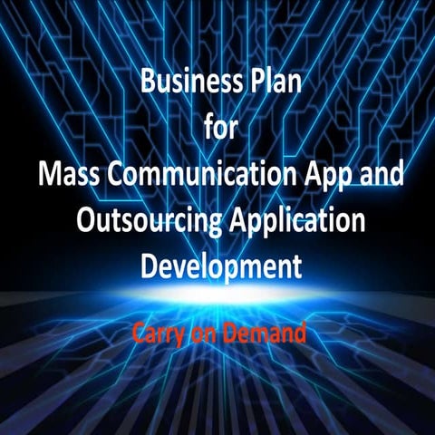 Business plan for apps and application with web | PPT
