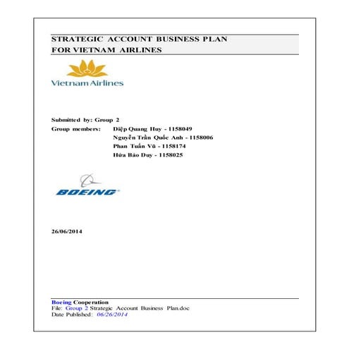 Business plan for boeing v3 | DOCX