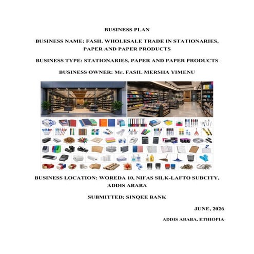 Wholesale Stationery, Paper and Paper Products Trade Business Plan in ...