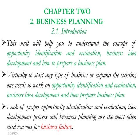 ENTERPRENEURSHIP lecture note unit three | PPTX