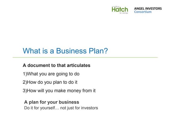 Outline for a business plan (revised) | PDF