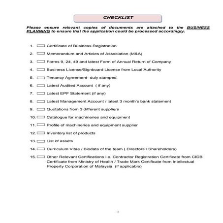 ICT - Business Plan Template