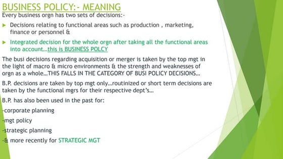 Business policy | PPT