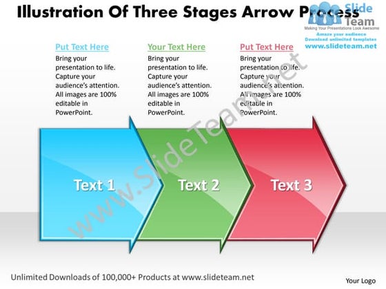 Business power point templates three state diagram ppt linear flow ...