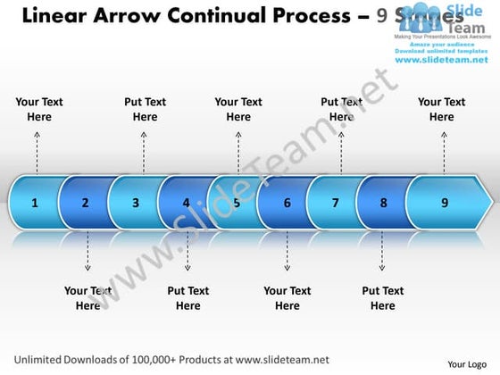 9 steps in a systematic process schematic drawing power point slides | PPT