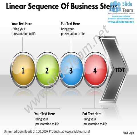 Business power point templates linear sequence of steps sales ppt ...