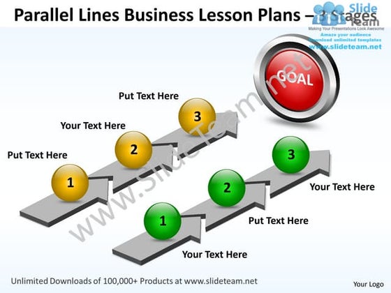 Business power point templates parallel steps for plan of action sales ...