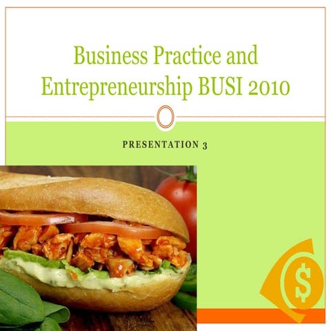Business practice and entrepreneurship presentation 3 | PPTX