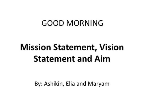Vision and mission | PPT