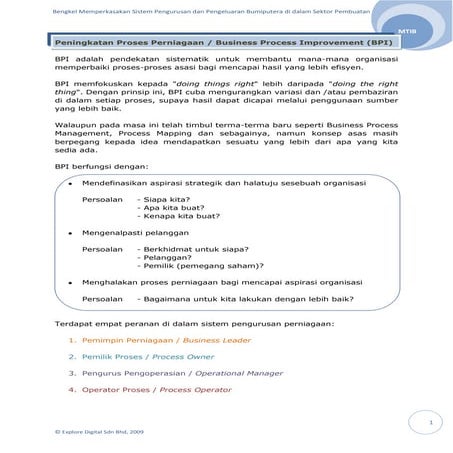 Business process improvement | DOCX