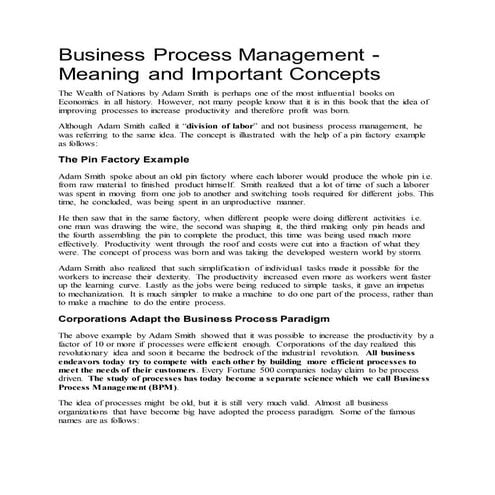 Business process management | DOCX