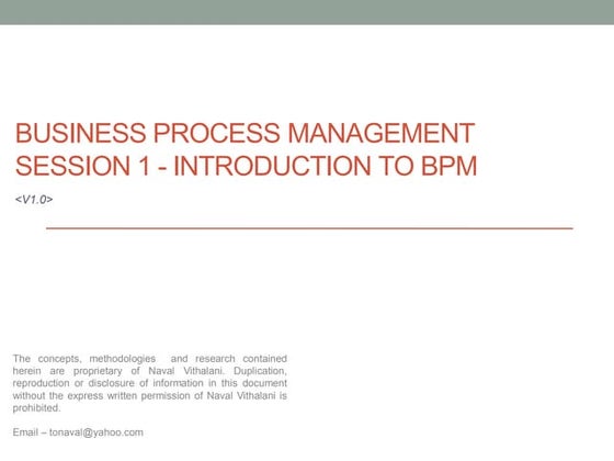 Business Process Management | PPT