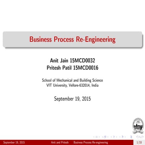 Business process reengineering | PDF