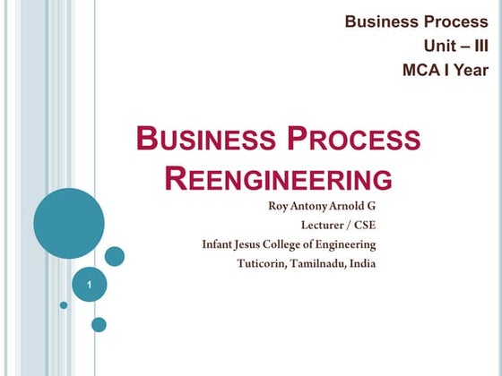 Business Process Reengineering Ppt