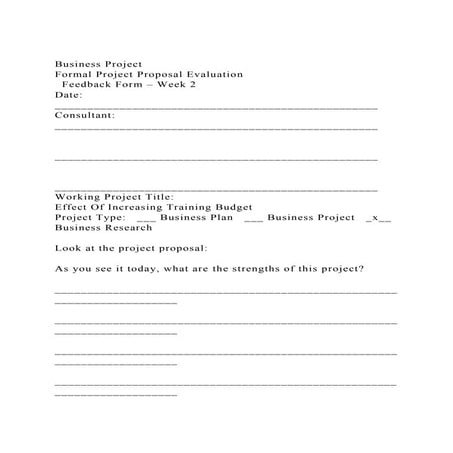 Business ProjectFormal Project Proposal Evaluation Feedback F.docx