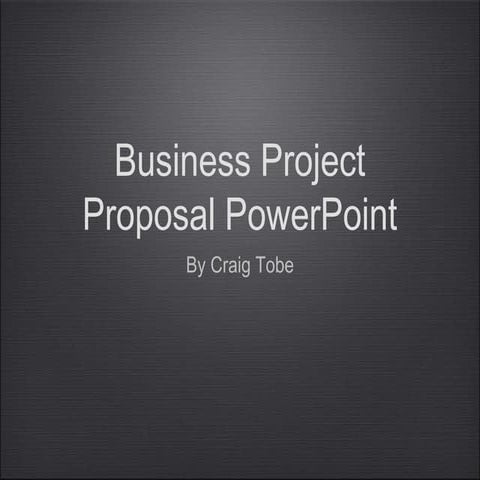 Business project proposal power point | PPT
