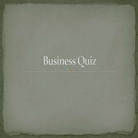Business quiz | PPT