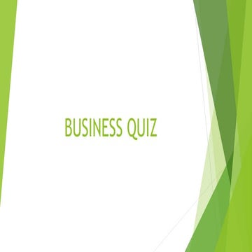 Business quiz | PPTX