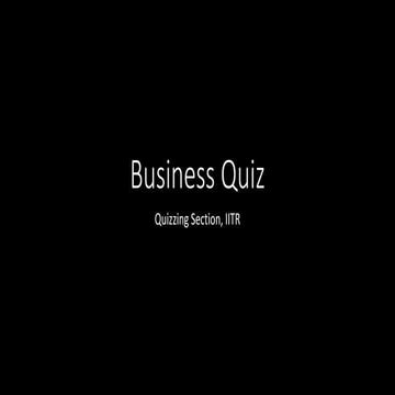 Business quiz | PPTX