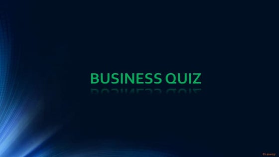 Business quiz | PPT