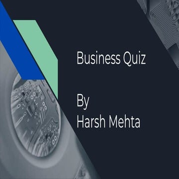 Business quiz set | PPTX