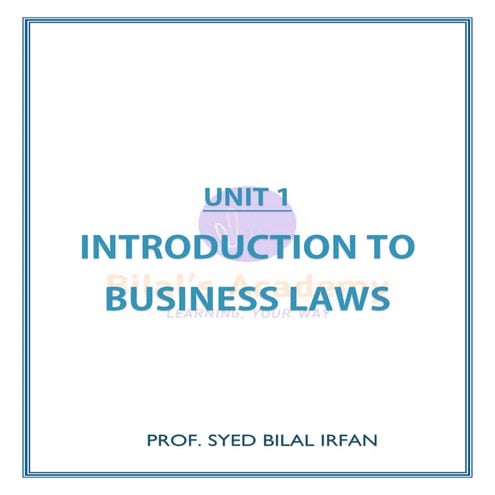 Business Regulations / Business Law Notes | PDF