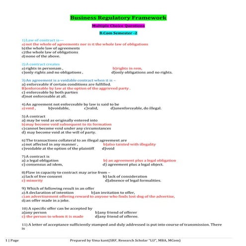Business Regulatory Framework MCQs Slide share.pdf