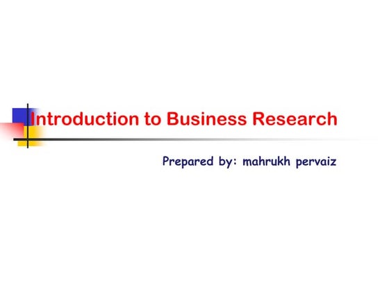 Business Research Methods Unit 1 notes | PDF