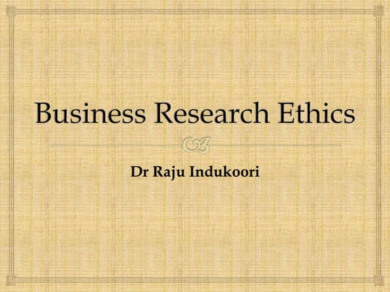 Ethical Issues in Indian Business | PPT