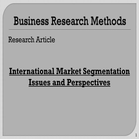 Business research method | PPTX