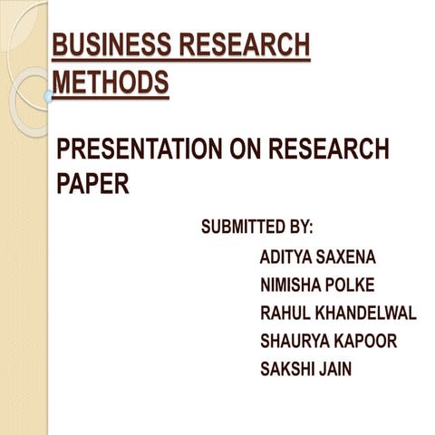 Business research methods (1) | PPT