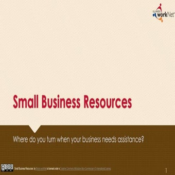 Small Business Resources | PPT