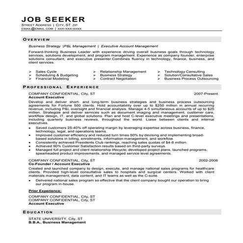 Business resume sample | PDF