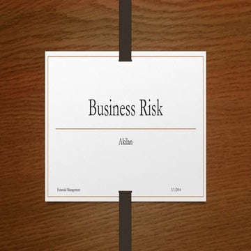 Business risk | PPT
