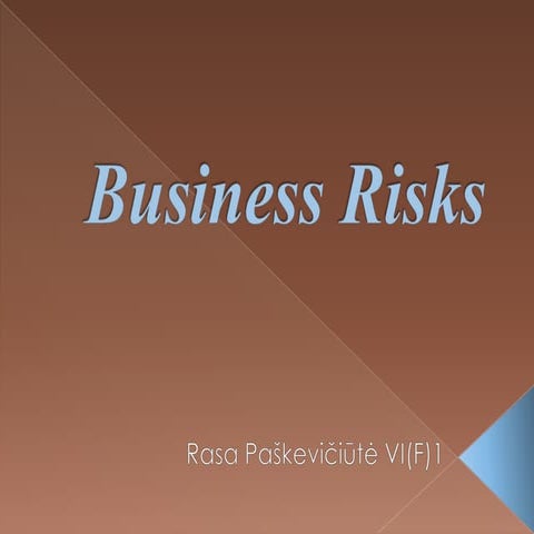 Business risks | PPTX