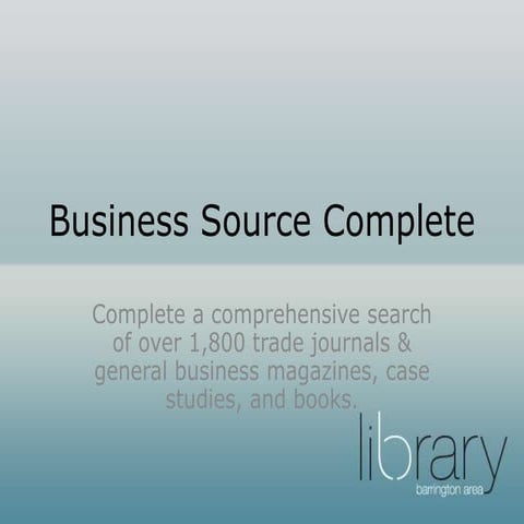Business Source Complete | PPTX