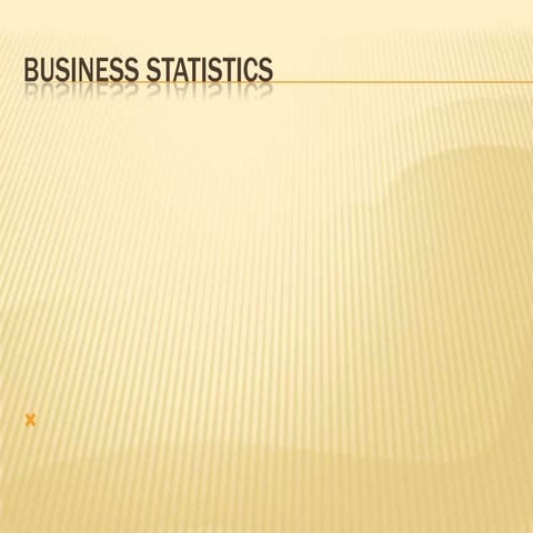 Business statistics | PPTX