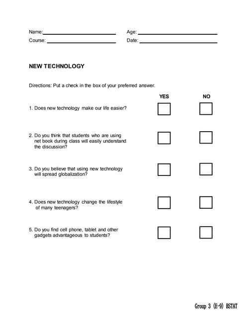 Survey questionaire @ Filipino | DOCX