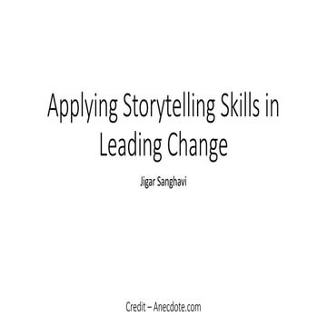 Using Storytelling in Change Management | PDF