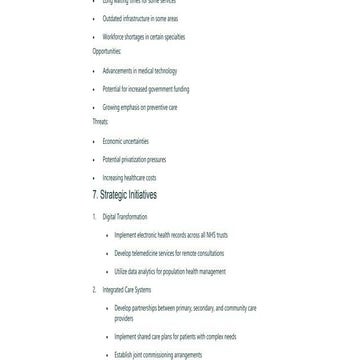 Business strateg for NHS United Kingdom m | PPT